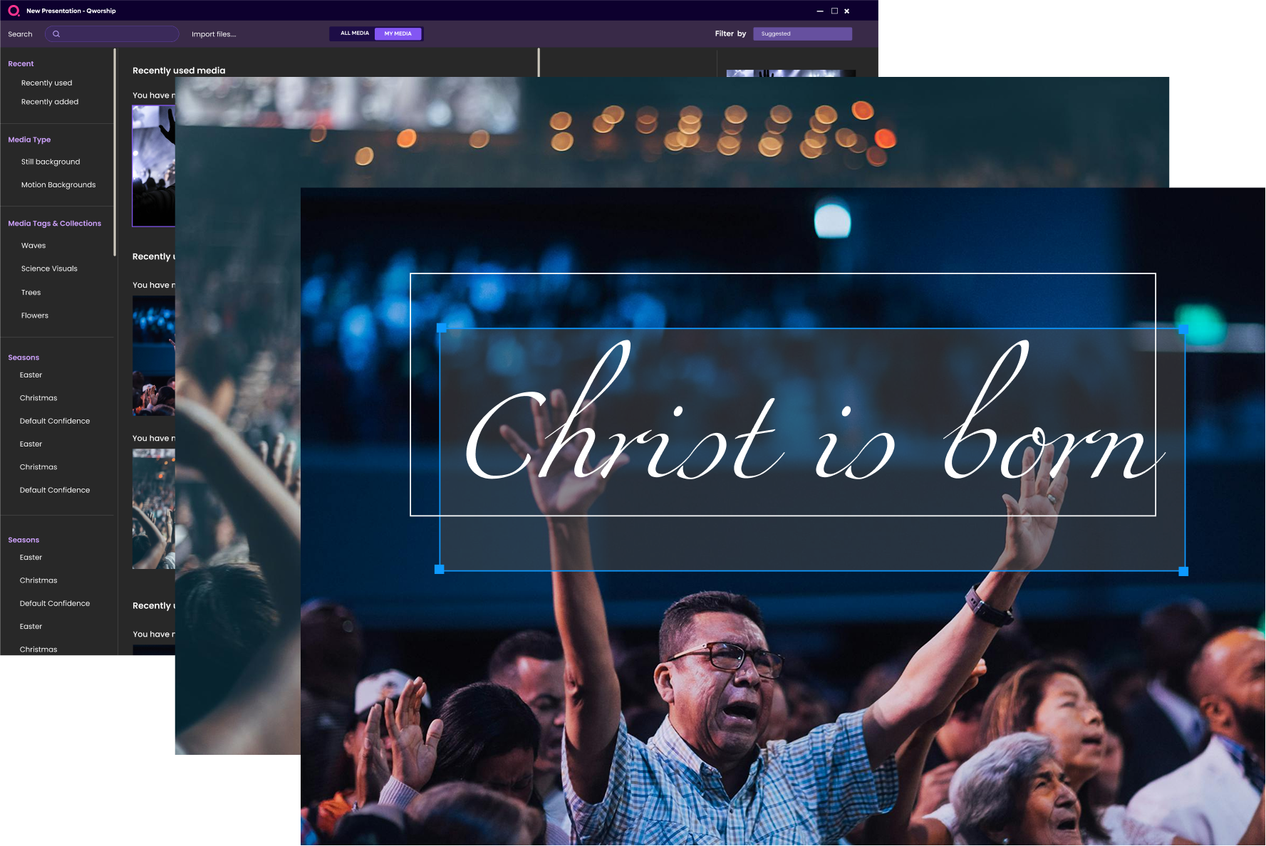 Qworship - Church Worship Presentation Software